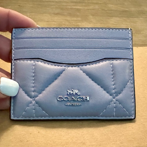 Coach | Accessories | Coach Slim Leather Id Card Case Purple Lilac ...